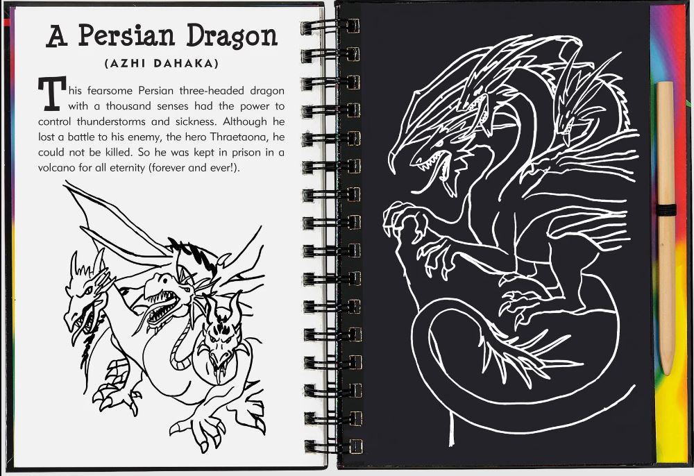 Scratch And Sketch Trace Along Activity Book Dragons And Mythical Crea ...