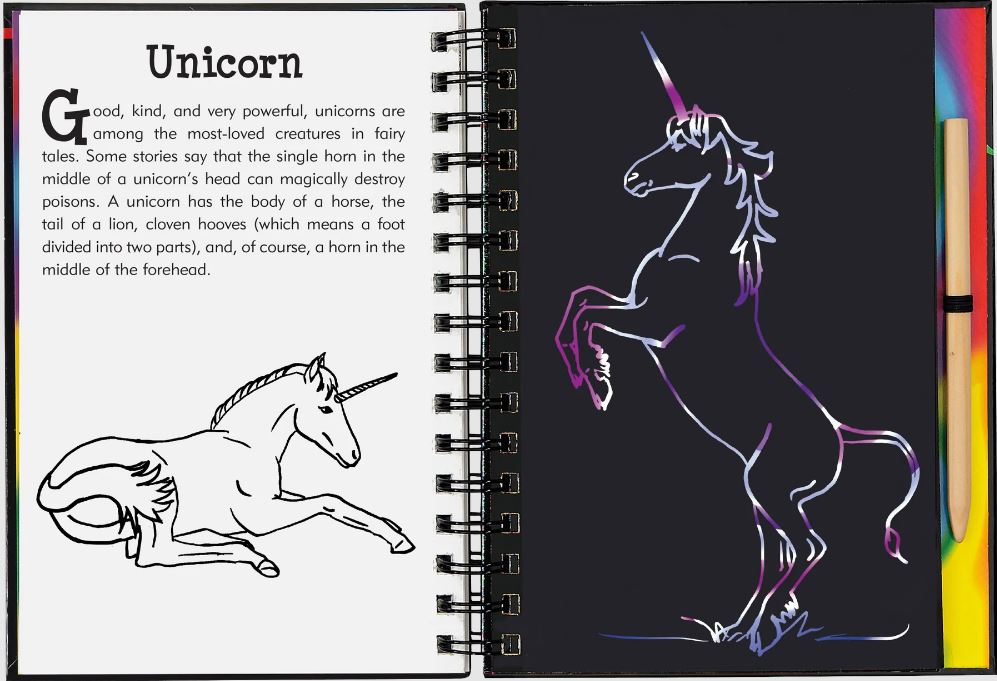 Scratch And Sketch Trace Along Activity Book Dragons And Mythical Crea ...