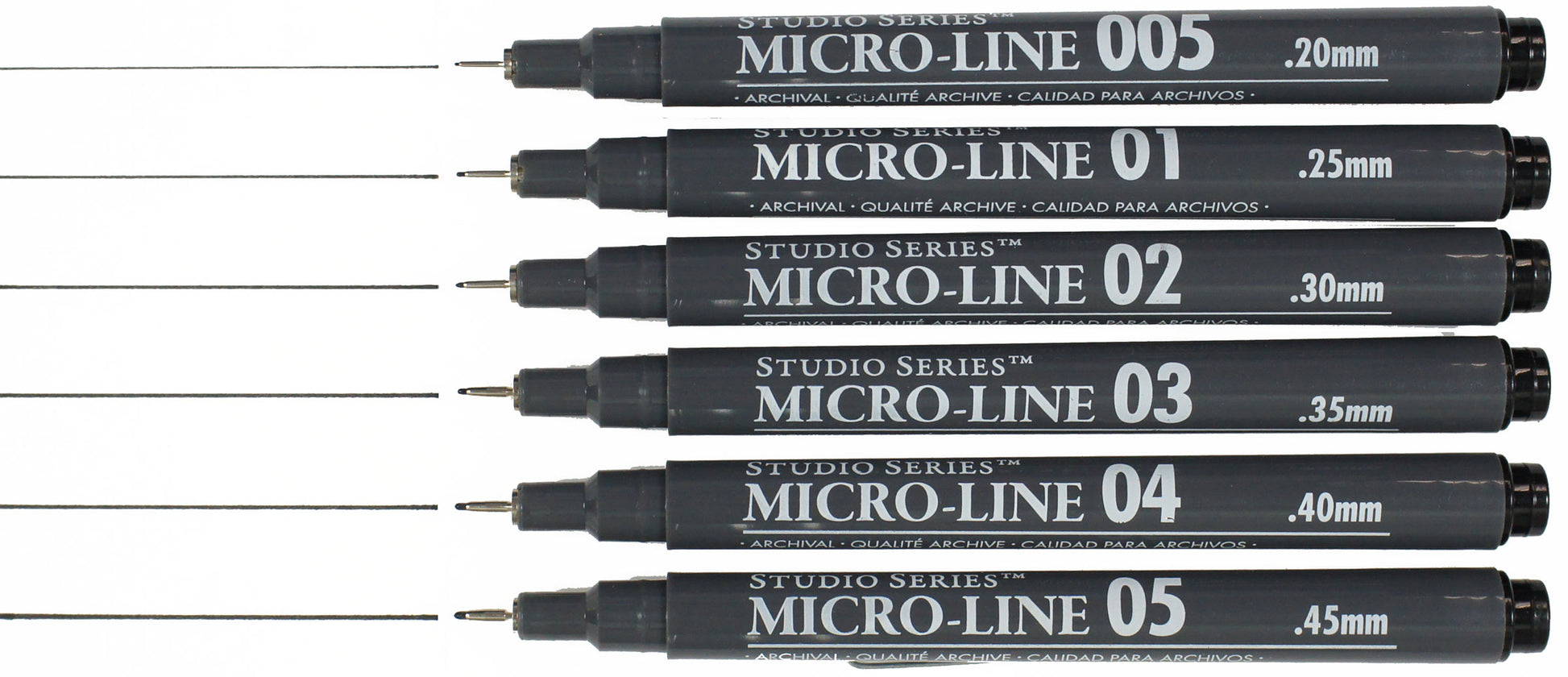 Art Center Pen Set Micro-Line Black 6 Sizes – Homeport