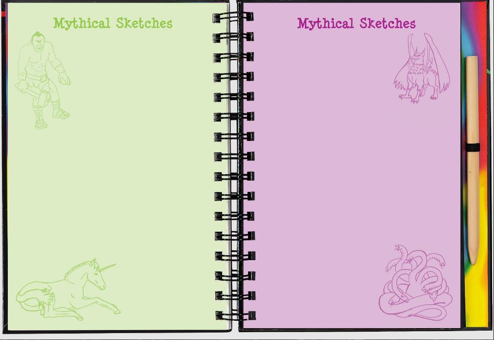 Scratch And Sketch Trace Along Activity Book Dragons And Mythical Crea ...